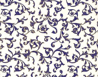 2 Sheets Tiled Floral Florentine Print Italian Paper Rossi - Etsy
