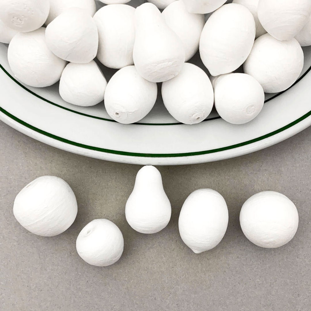 30 Czech Large Spun Cotton Mixed Fruits for Vintage Ornaments SC-MX-01 ...