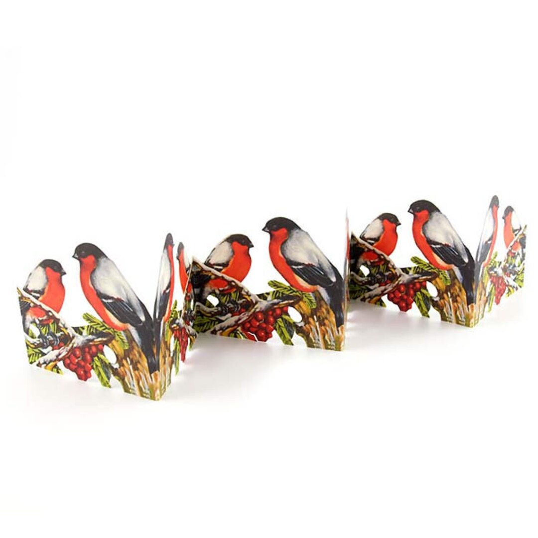 Fold Out Sweden Paper Running Frieze Lithograph Die Cut Christmas Robin ...