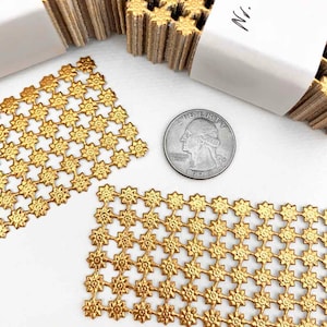 Dresden Trim Antique Gold Foil Paper Germany 132 Die Cut Petite Stars ...