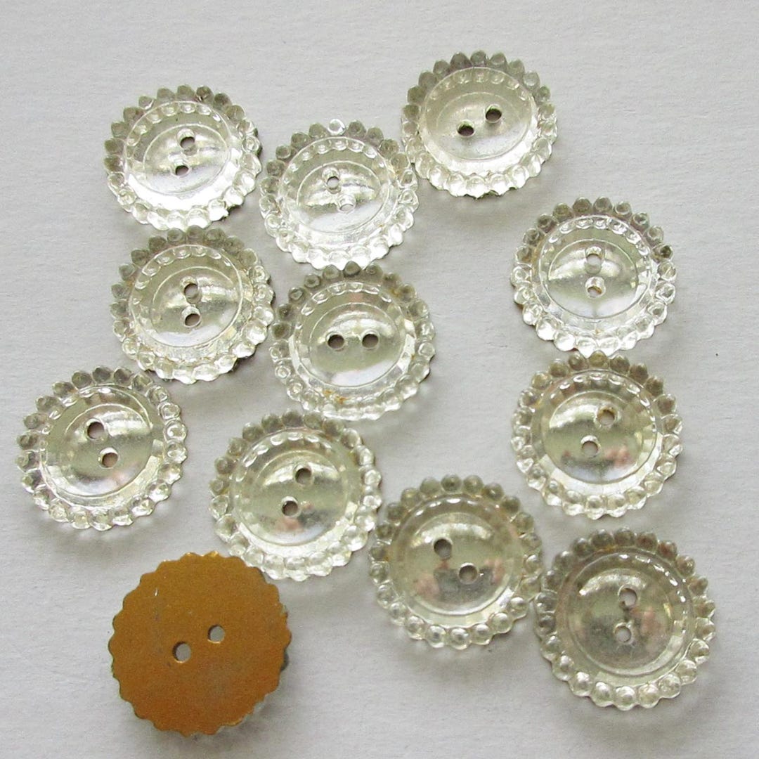 12 Vintage Czech Glass Buttons Handmade Czechoslovakia 11/16” NB-17 - Etsy