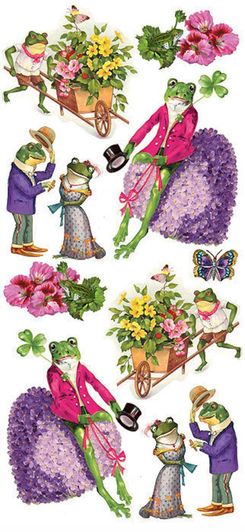 3 Sheets Self Adhesive Frog Stickers Colorful Scrapbooking - Etsy