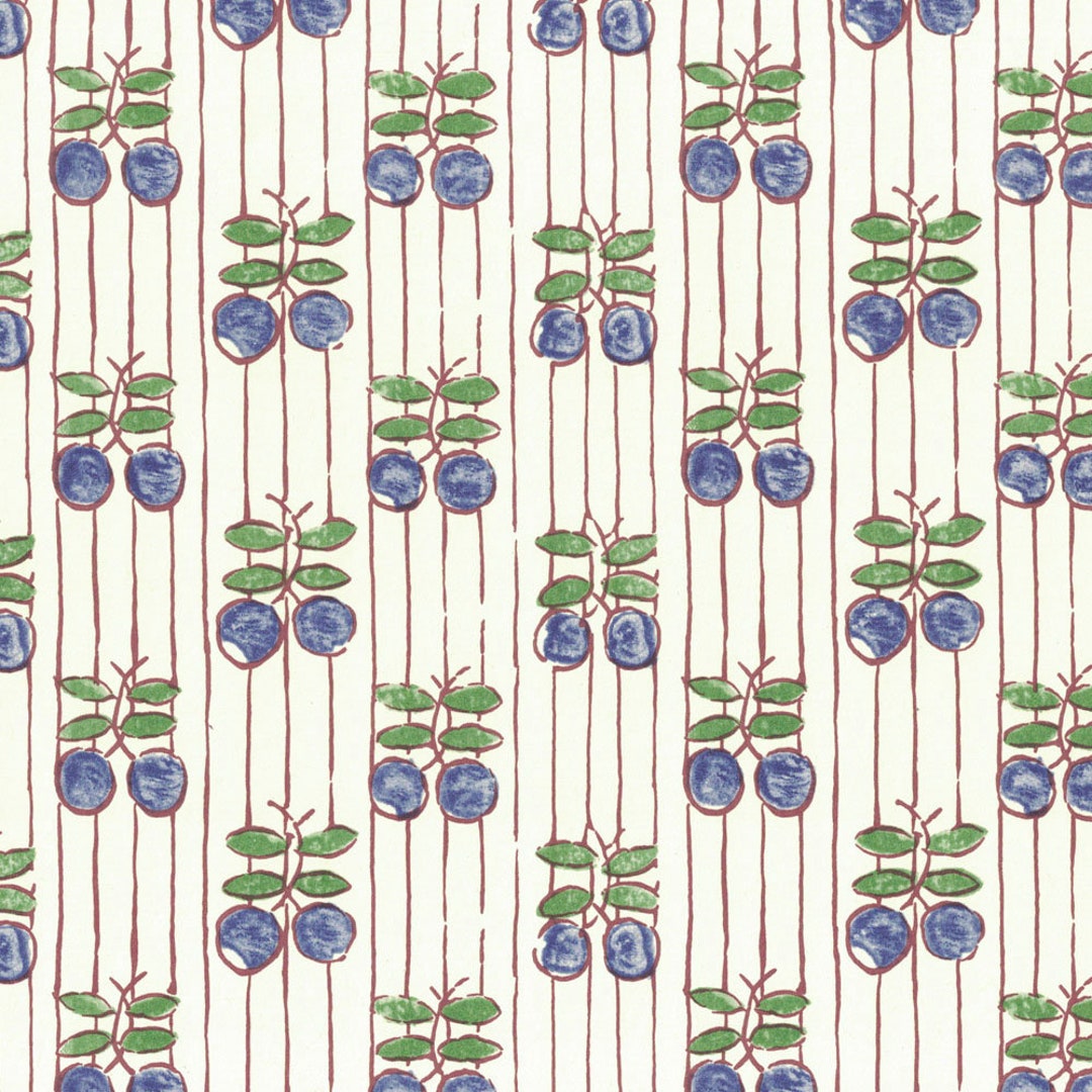 2 Sheets Italian Blue Plums Fruit Print Paper ~ Rossi Italy IPR316 X2 ...