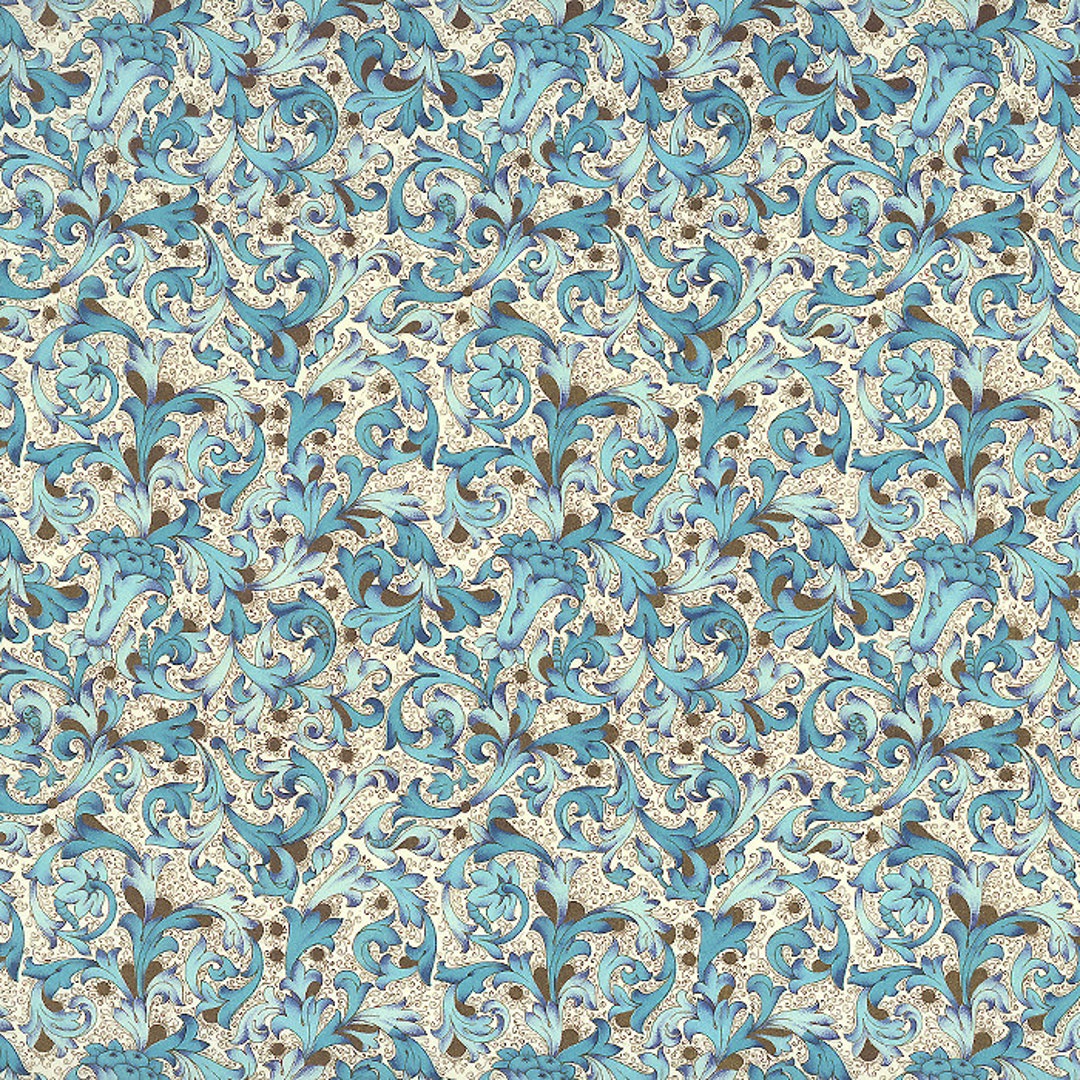From Italy 2 Sheets Traditional Florentine Print Italian Paper in Blue ...