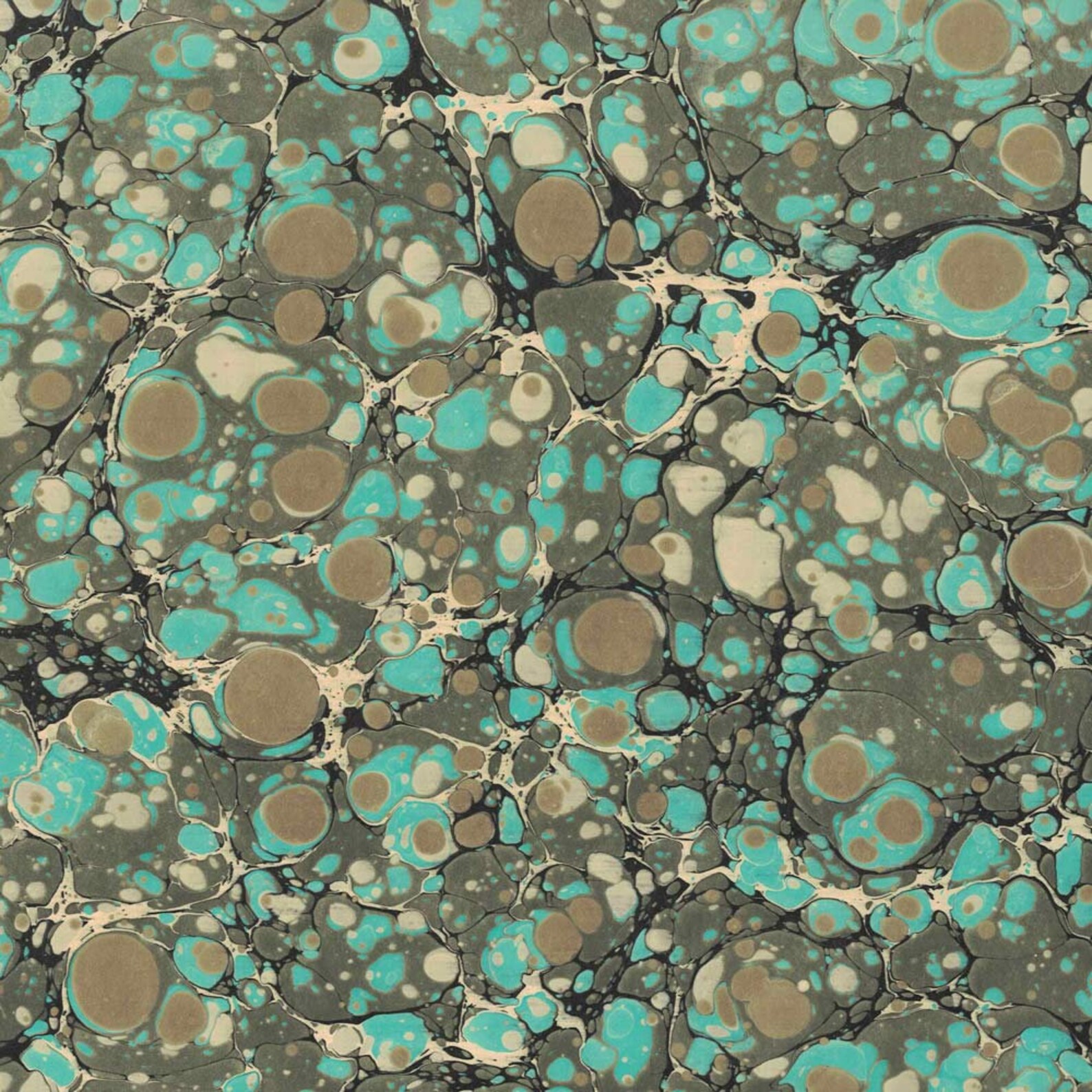 Italy Hand Marbled Paper Stone Marble Pattern in Mint and | Etsy