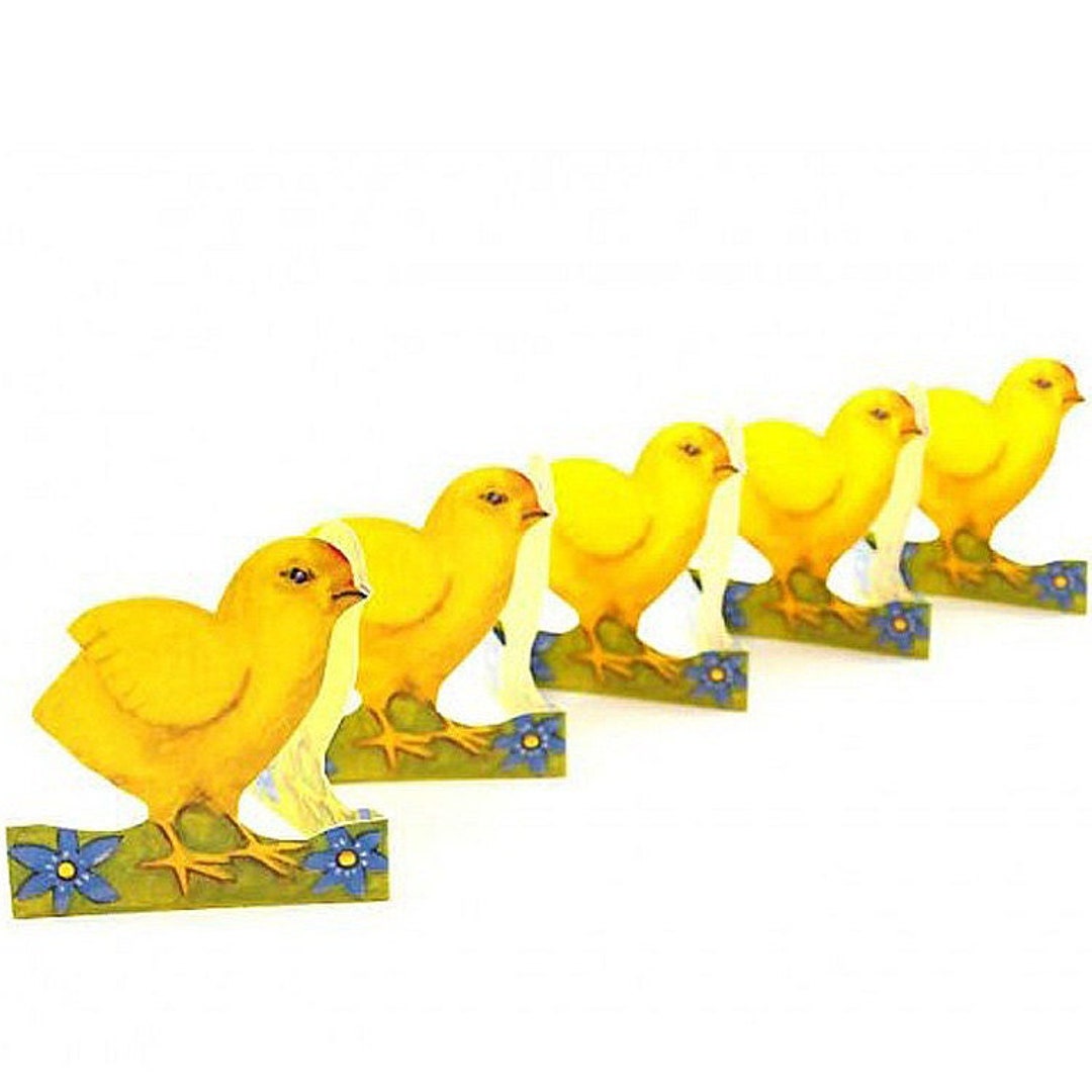 Sweden Paper Running Frieze Lithograph Die Cut Easter Chicks Tabletop ...