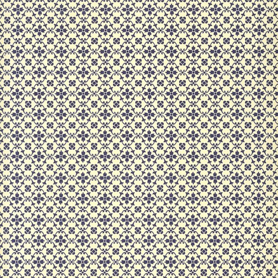 2 Sheets Blue Kitchen Flower Print Italian Paper Carta - Etsy