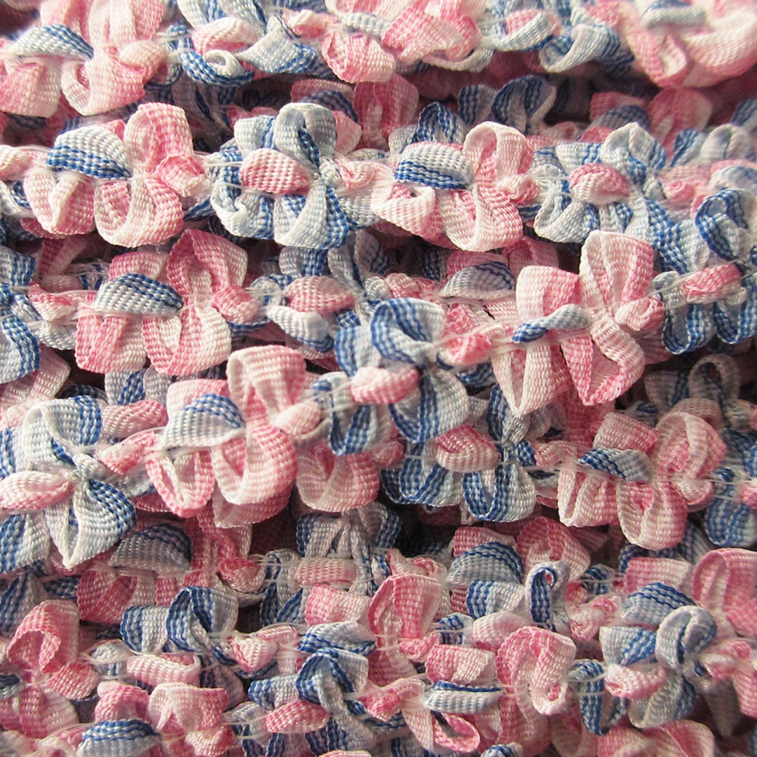 4 Yards France Rococo Satin Flower Ribbon Trim 10mm Wide Ombre Pink ...
