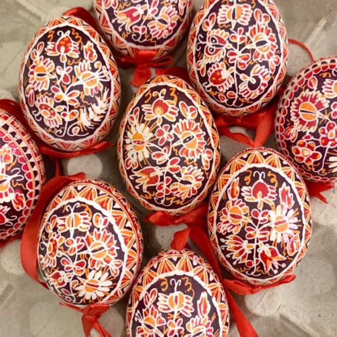 One Slovakia Easter Egg Traditional Floral Pysanky Eastern European ...
