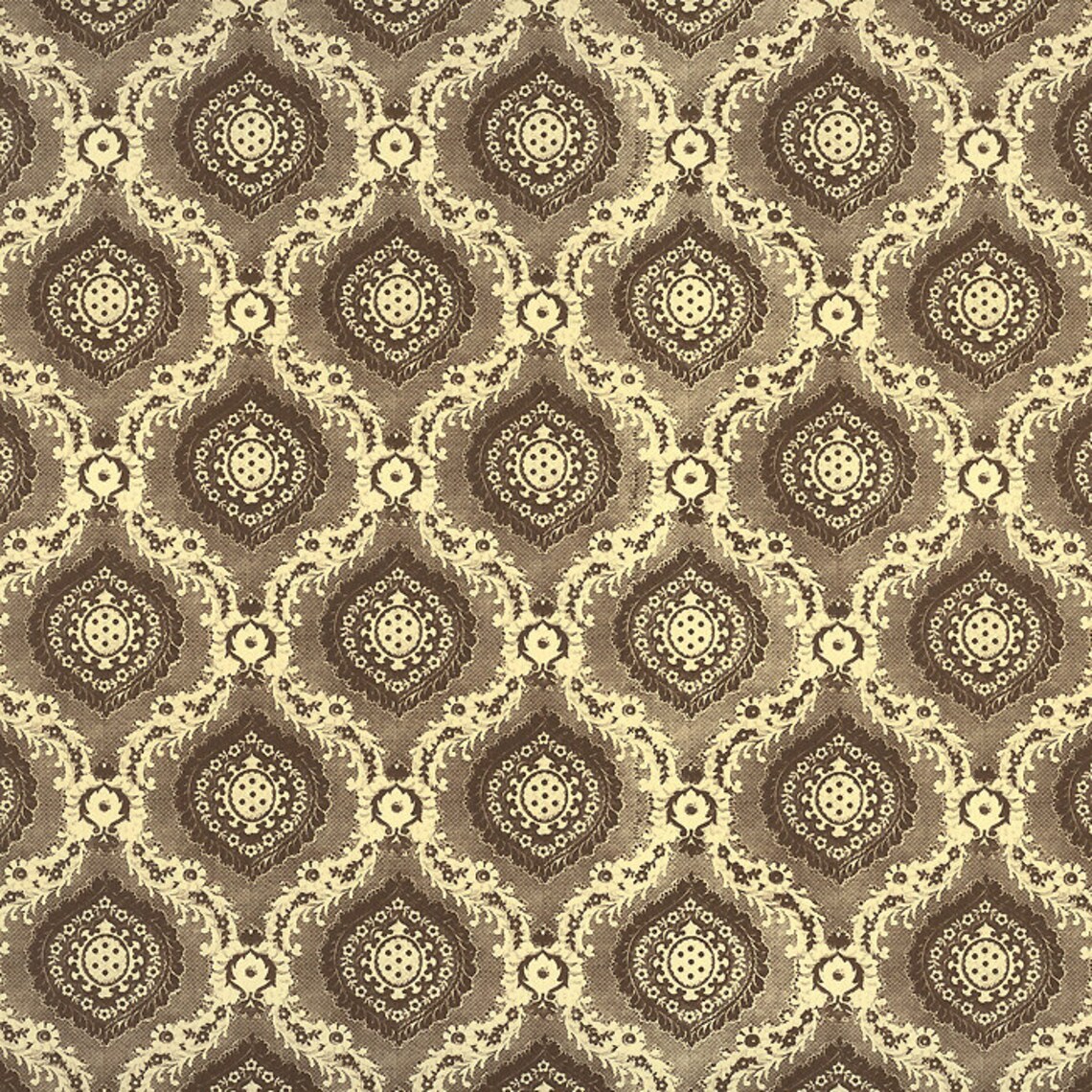 From Italy 2 Sheets Italian Brown Medallions Print Paper ~ Carta Varese ...
