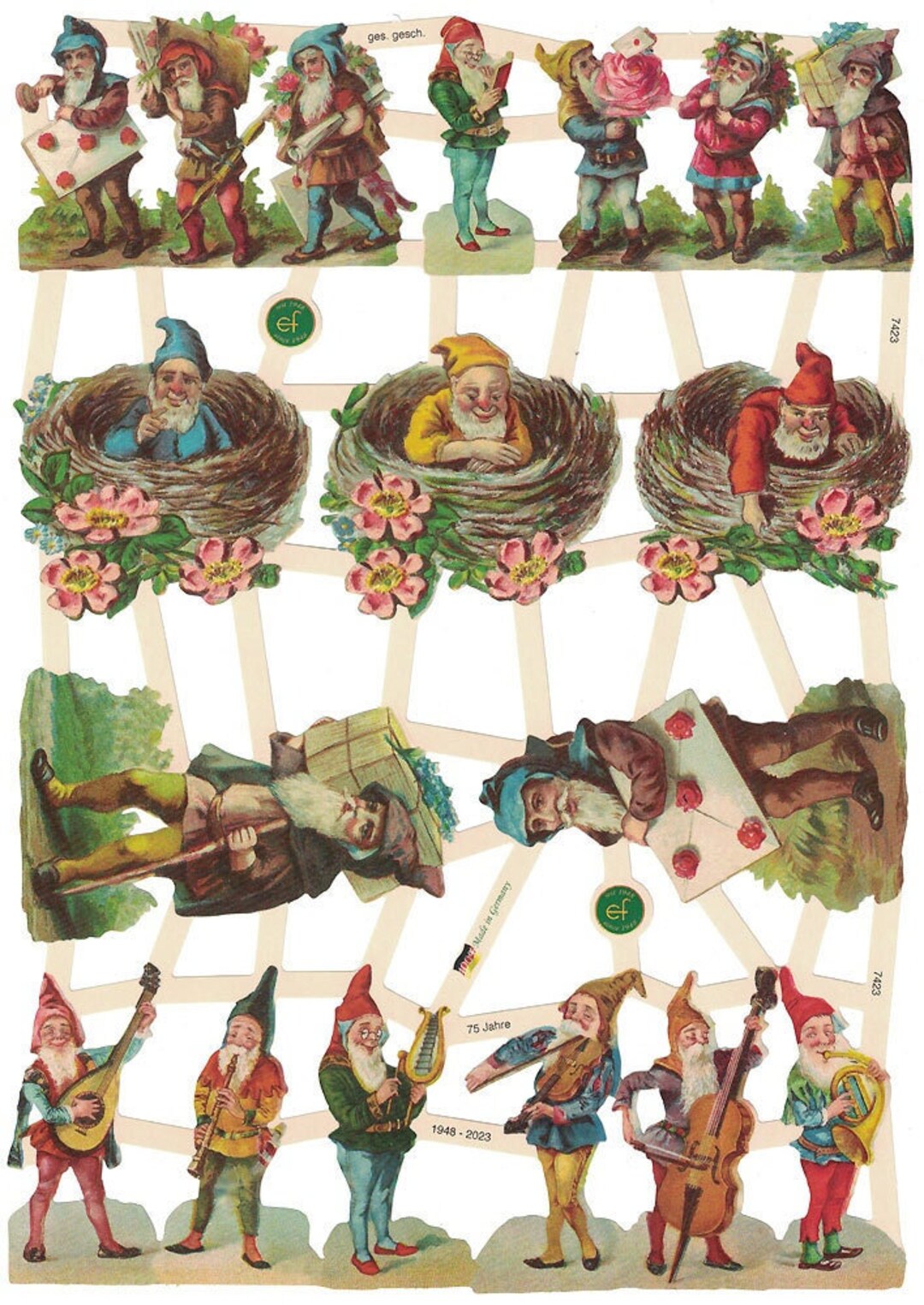 Germany Paper Glittered Scraps Die Cut Lithograph Scrap Sheet - Etsy