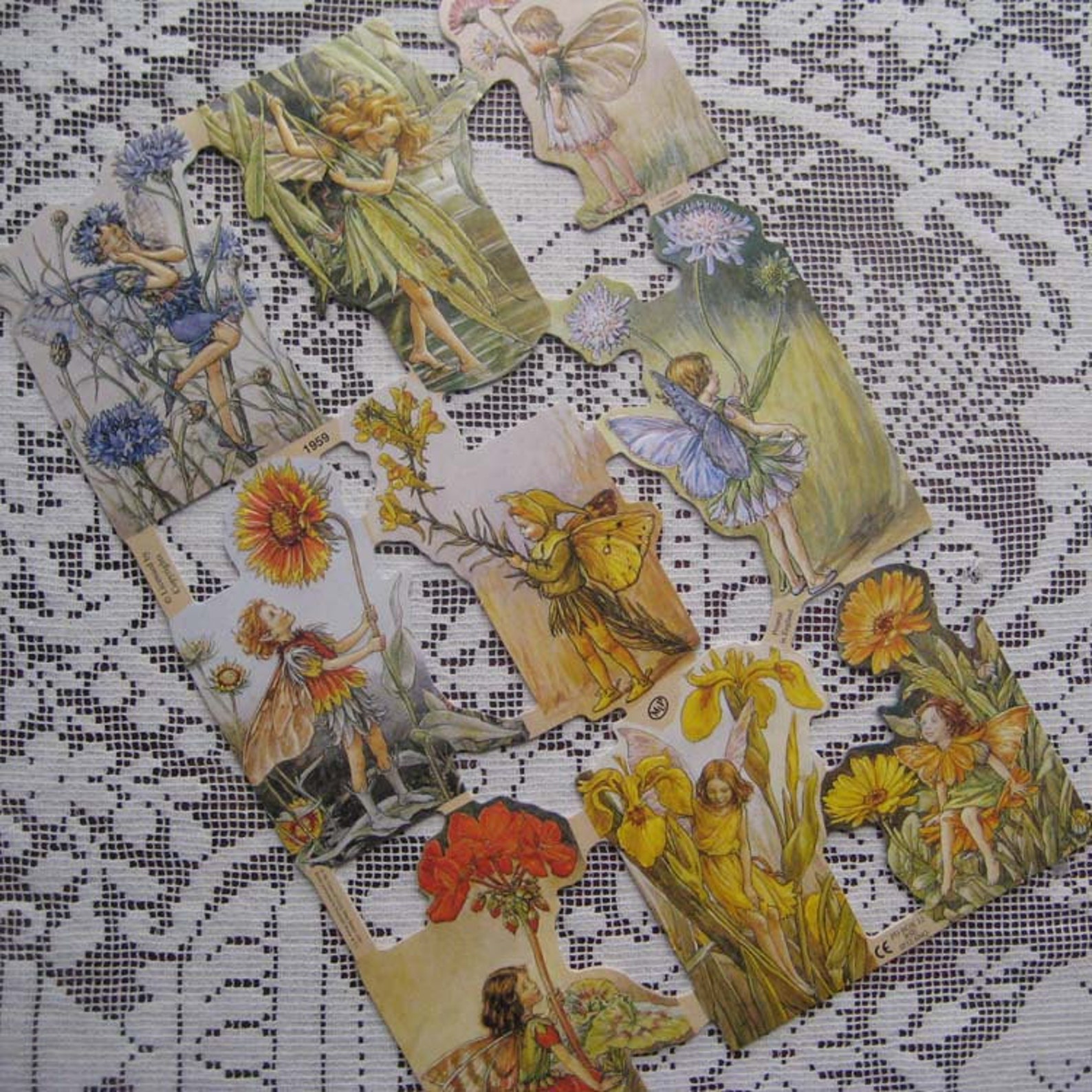 England Paper Scraps Lithograph Die Cut Flower Fairies by - Etsy