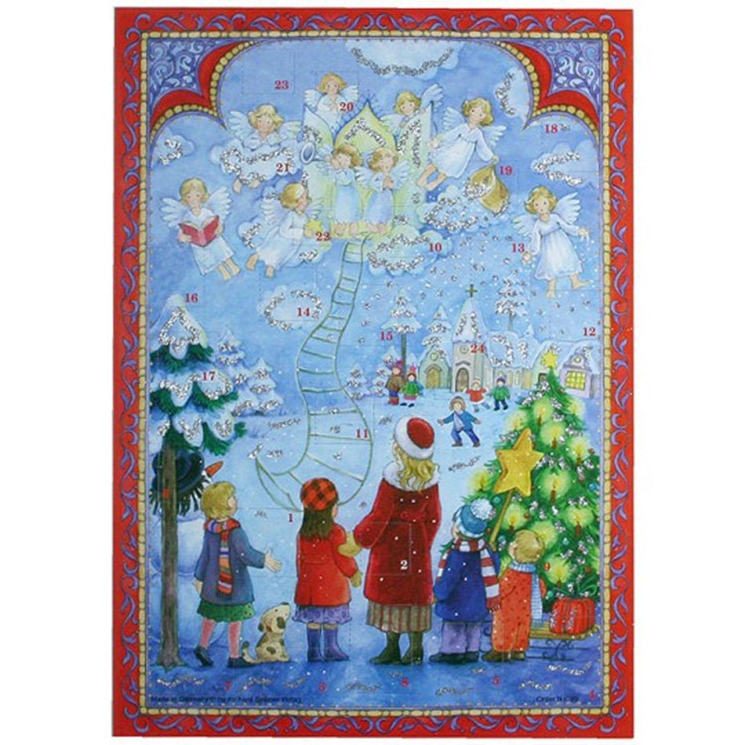Germany Advent Calendar Angels & Children Christmas Crafts Scrapbooking ...