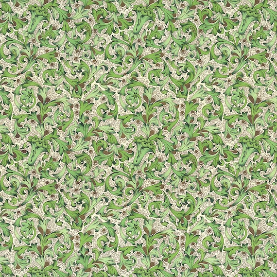 2 Sheets Traditional Florentine Print Italian Paper in Green - Etsy