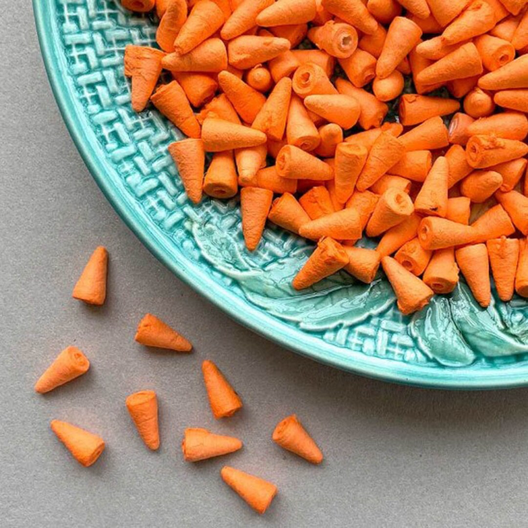 20 Czech Small Spun Cotton Cones or Noses 1/2” in Orange SC403-OR X2 - Etsy