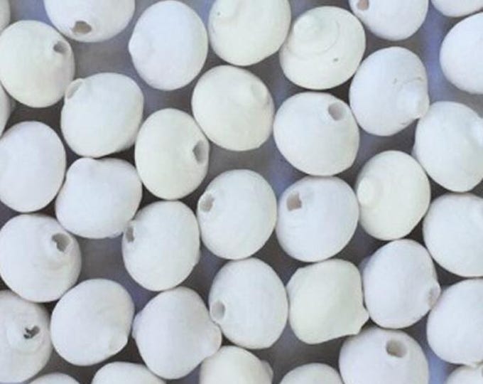 40 Petite Spun Cotton Watte Turnips, Buds or Peps 3/8" ~ Czech Republic ...