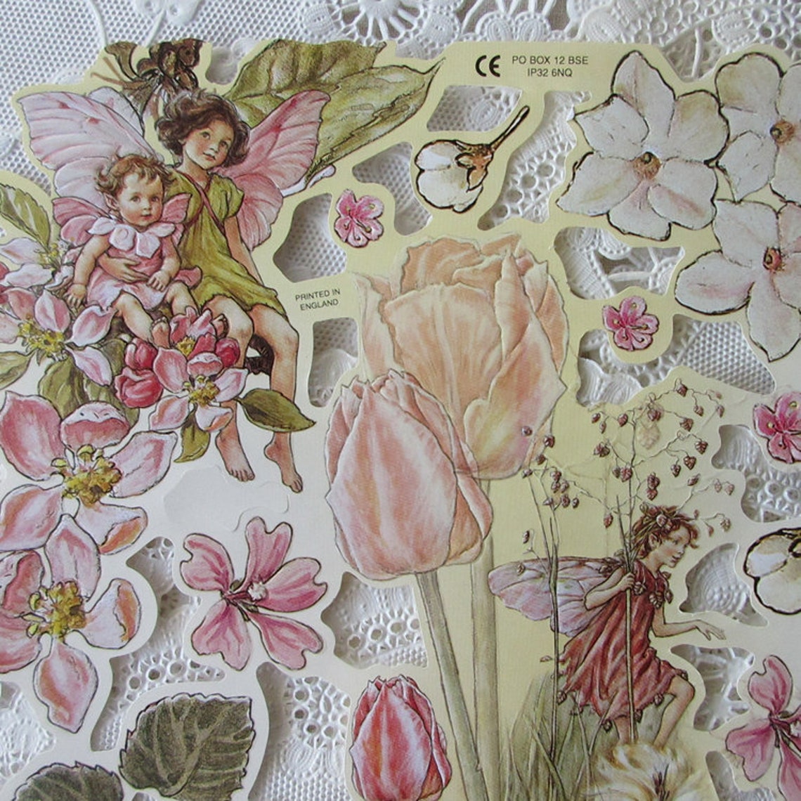 England Paper Scraps Lithograph Die Cut Flower Fairies by | Etsy