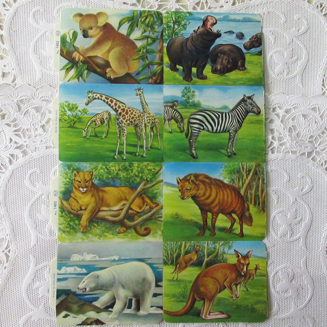 5 Sheets England Vintage Wild Animals Scrap Animal Paper Scraps MLP Out ...