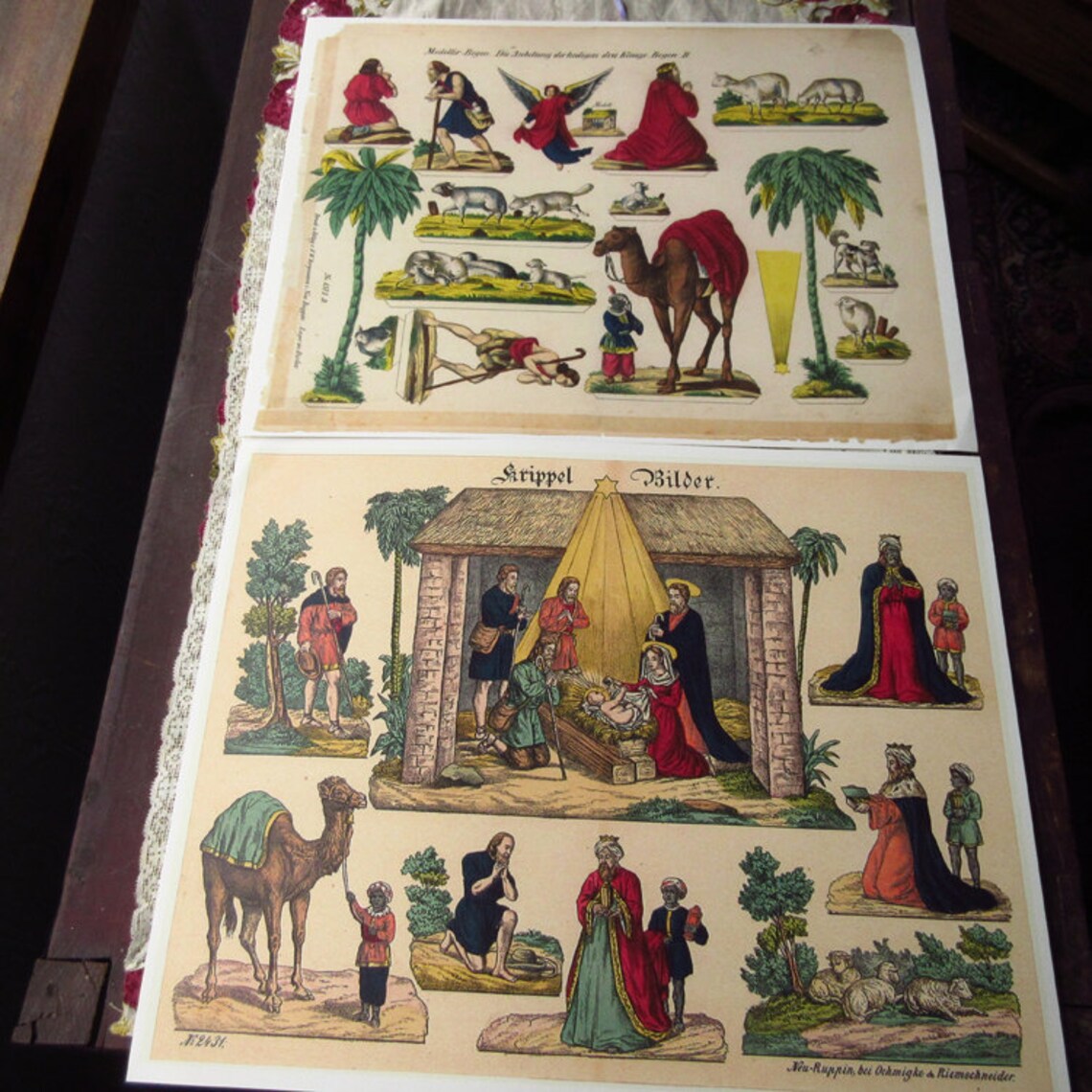 Germany Reprints Circa 1862 & 1854 Christmas Nativity Cut Out | Etsy