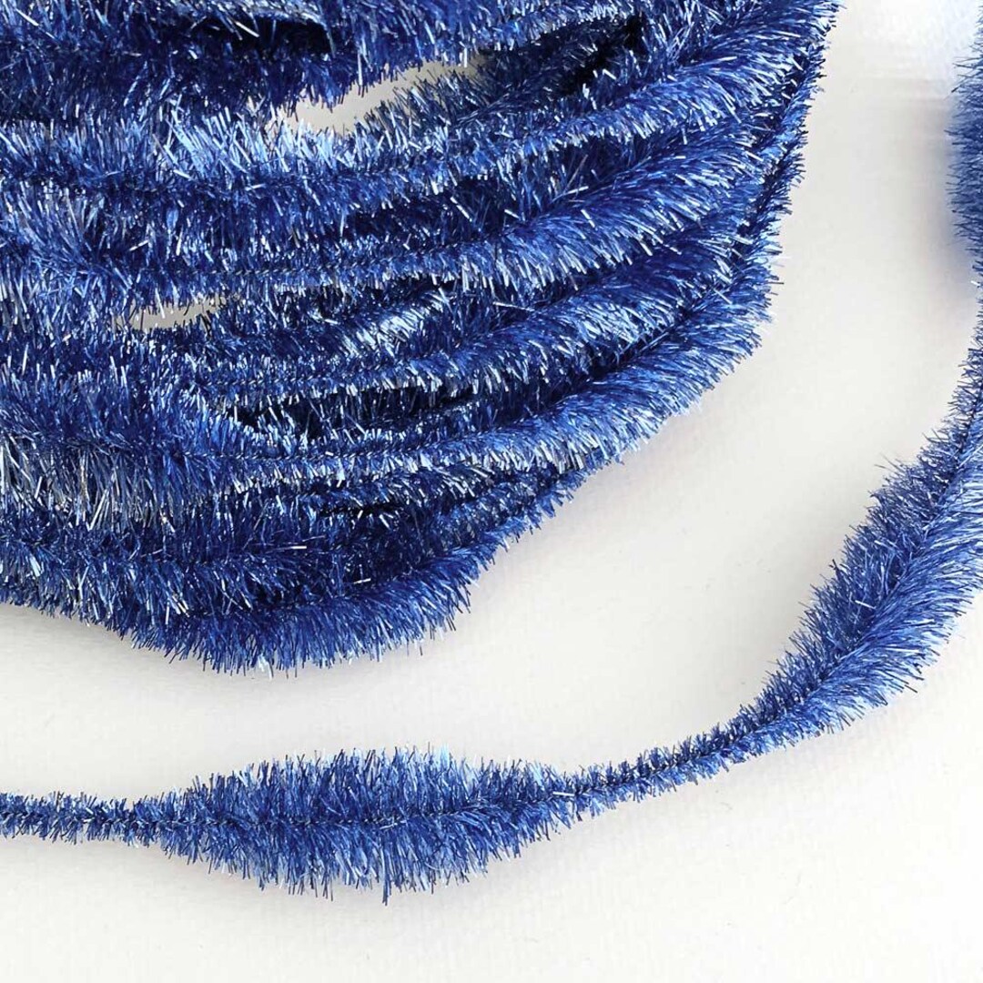 2 Yards Czech 3-1/4" Bump Chenille in Metallic Ice Blue Tinsel CB3 ...