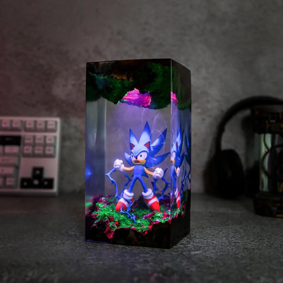 S.onic the Hedgehog Game Handmade Resin Lamp,diorama Resin Epoxy,epoxy ...