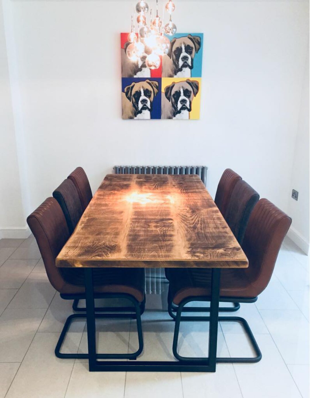 2000mm Long 8 Seater Dining Table Handmade From Wood and Steel - Etsy