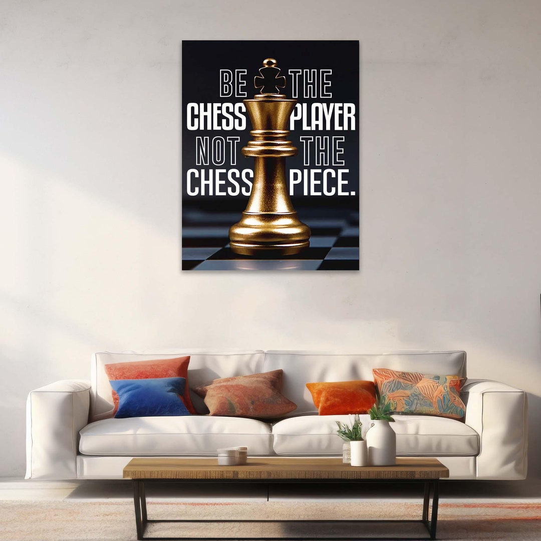 Chess Motivation Canvas Art: Game Room Decor - Etsy
