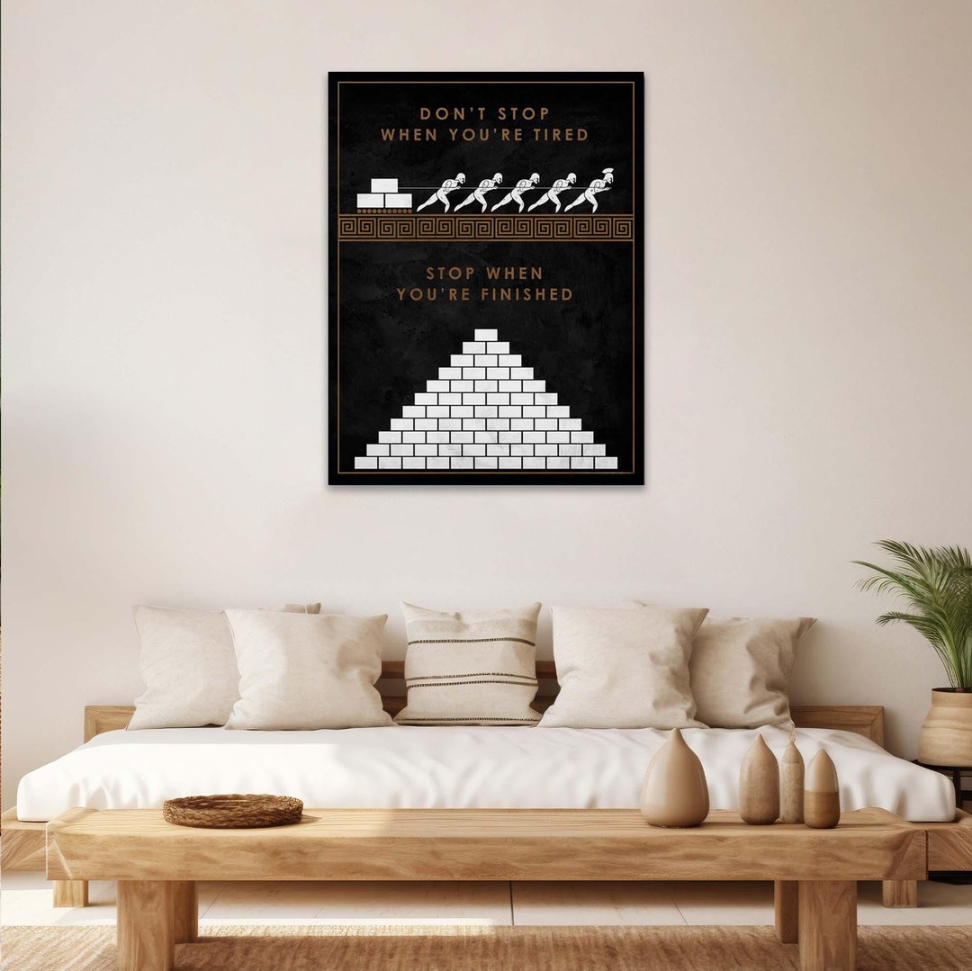 Boss Leader Quote Poster, Don't Stop When You're Tired Poster, Leader ...