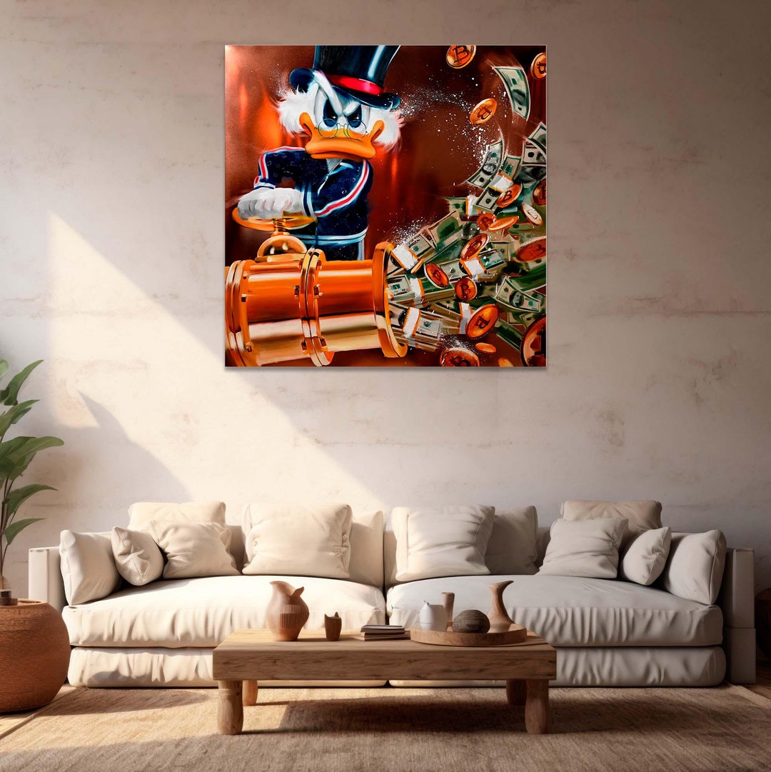 Money Art, Mcduck Poster, Office Wall Decor, Graffiti Wall Art, Money ...