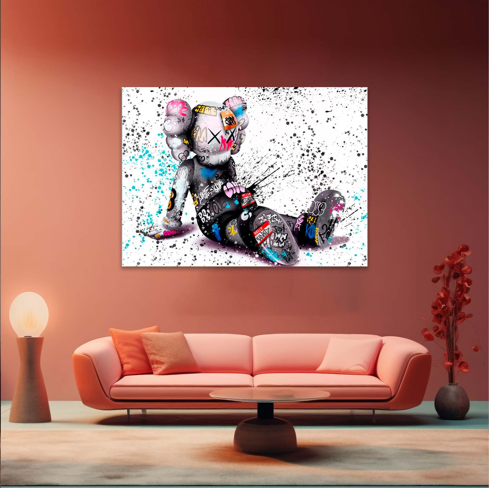 Kaws Wall Art, Kaws Poster, Graffiti Wall Art, Kaw, Poster Wall Art ...