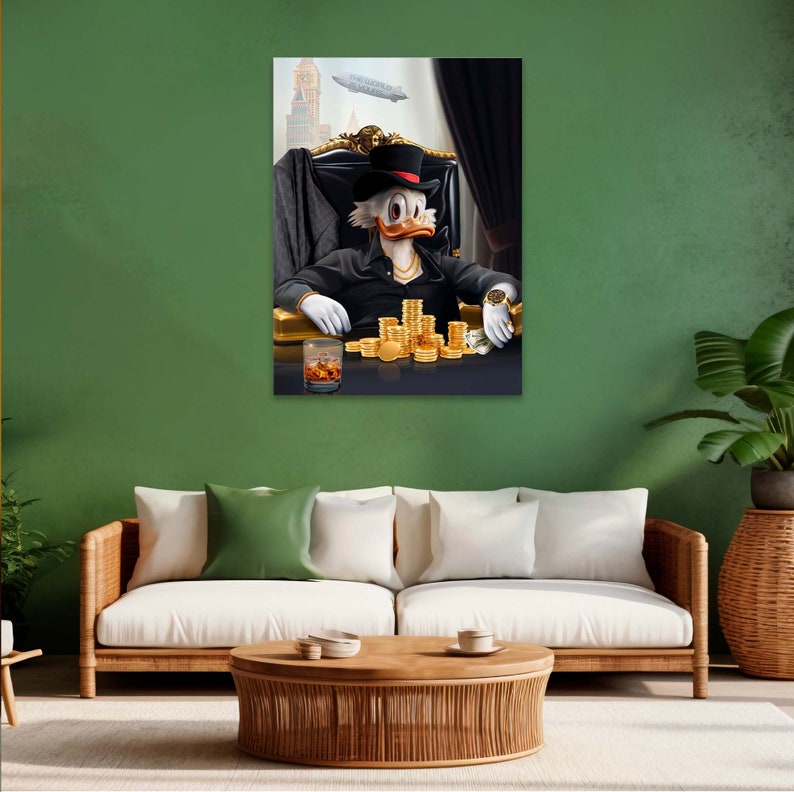 Scrooge Mcduck Canvas, Uncle Scrooge Motivational Poster, Rich Duck ...