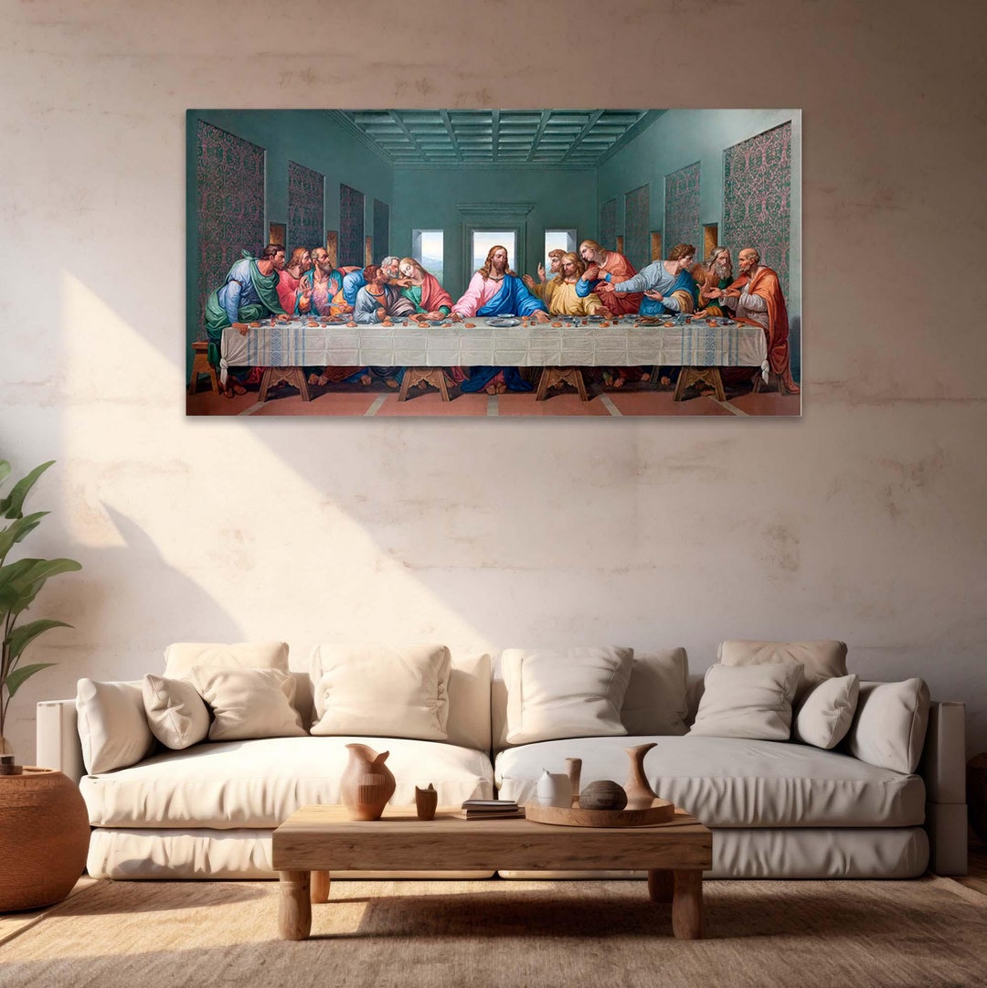 Last Supper Wall Art, the Last Supper Poster, Jesus Poster, Moder ...