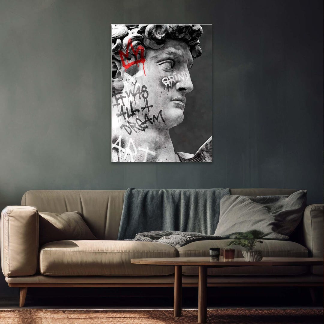 Graffiti Wall Art, David Statue Art, Statue of David Poster, Hustle ...
