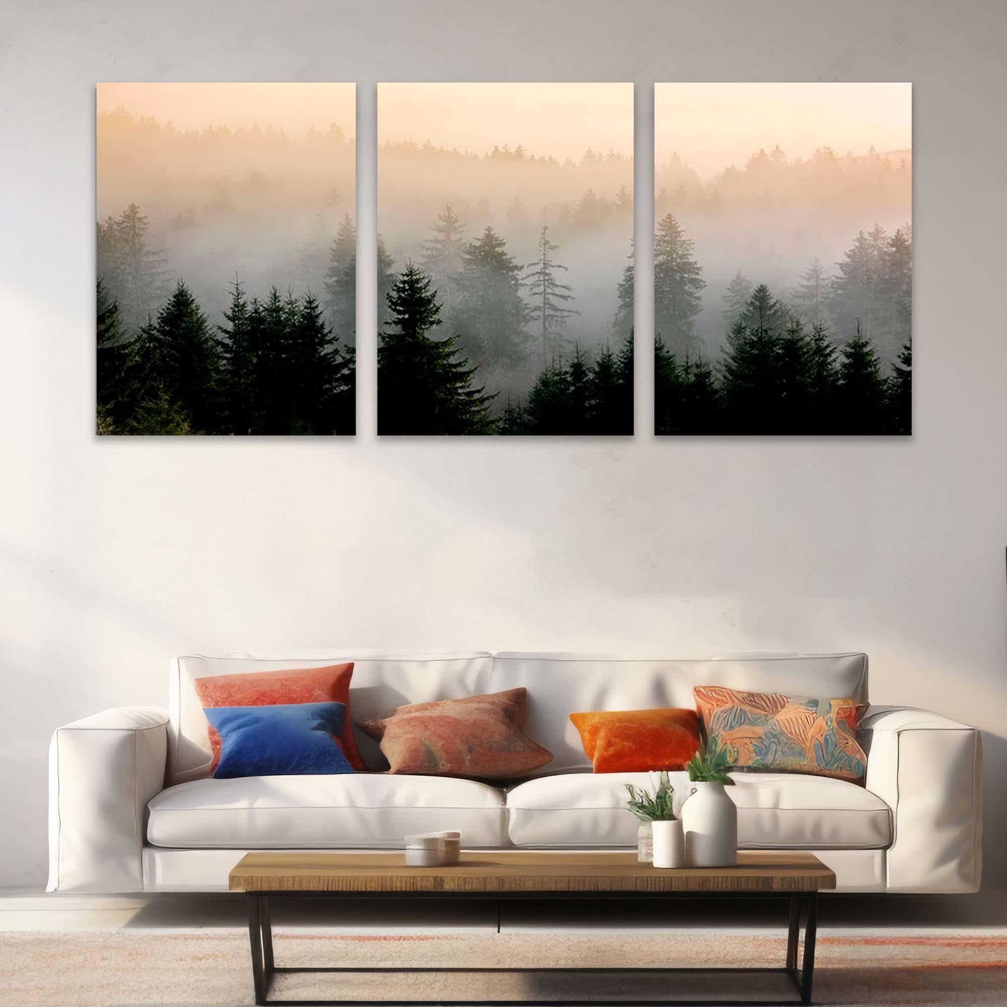 Dark Forest 3 Piece Wall Art Set Posters, Dark Forest Poster, Nature ...