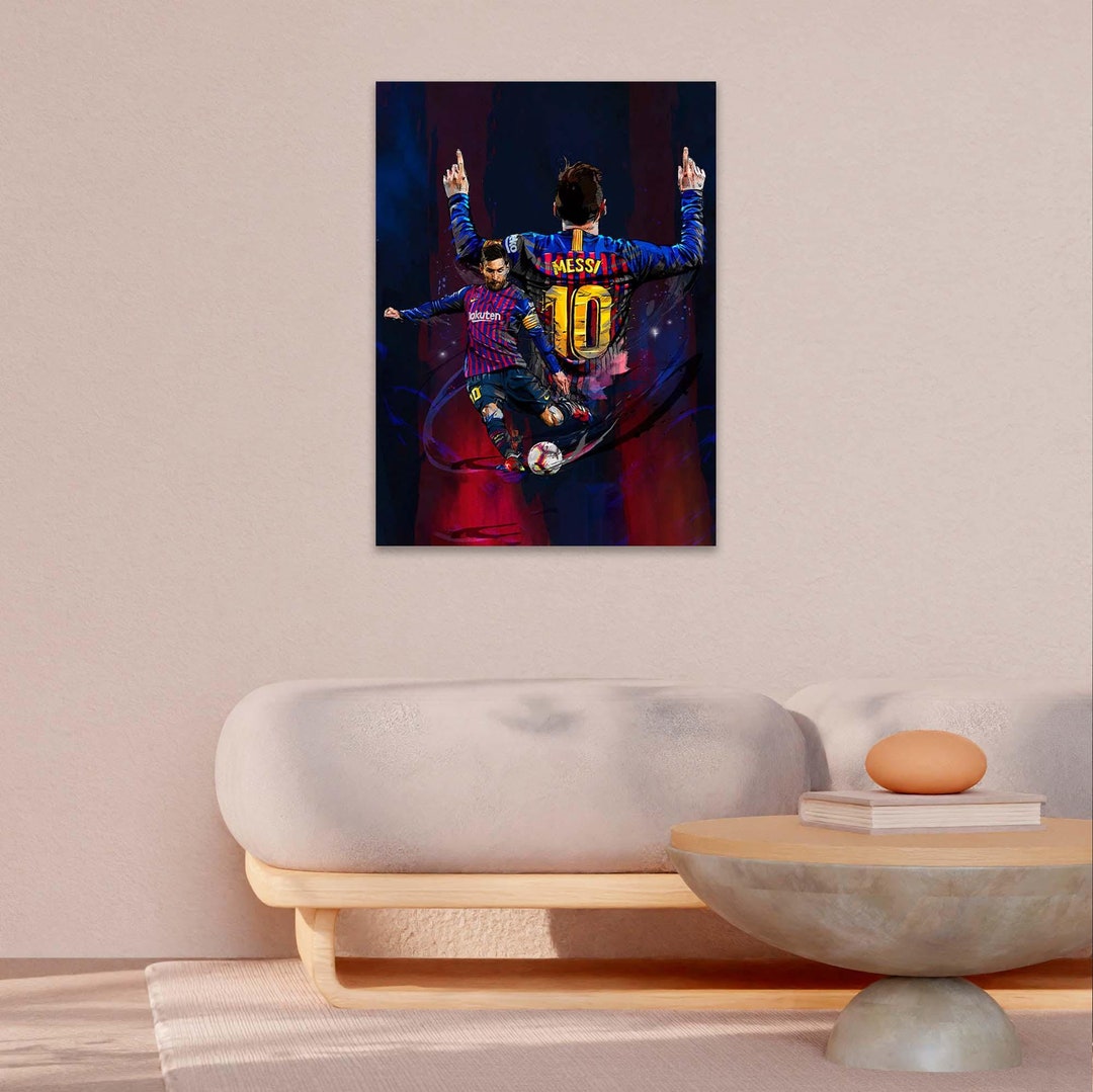 Messi Poster, Messi Canvas, Leo Messi Canvas, Barcelona Fan Gift ...