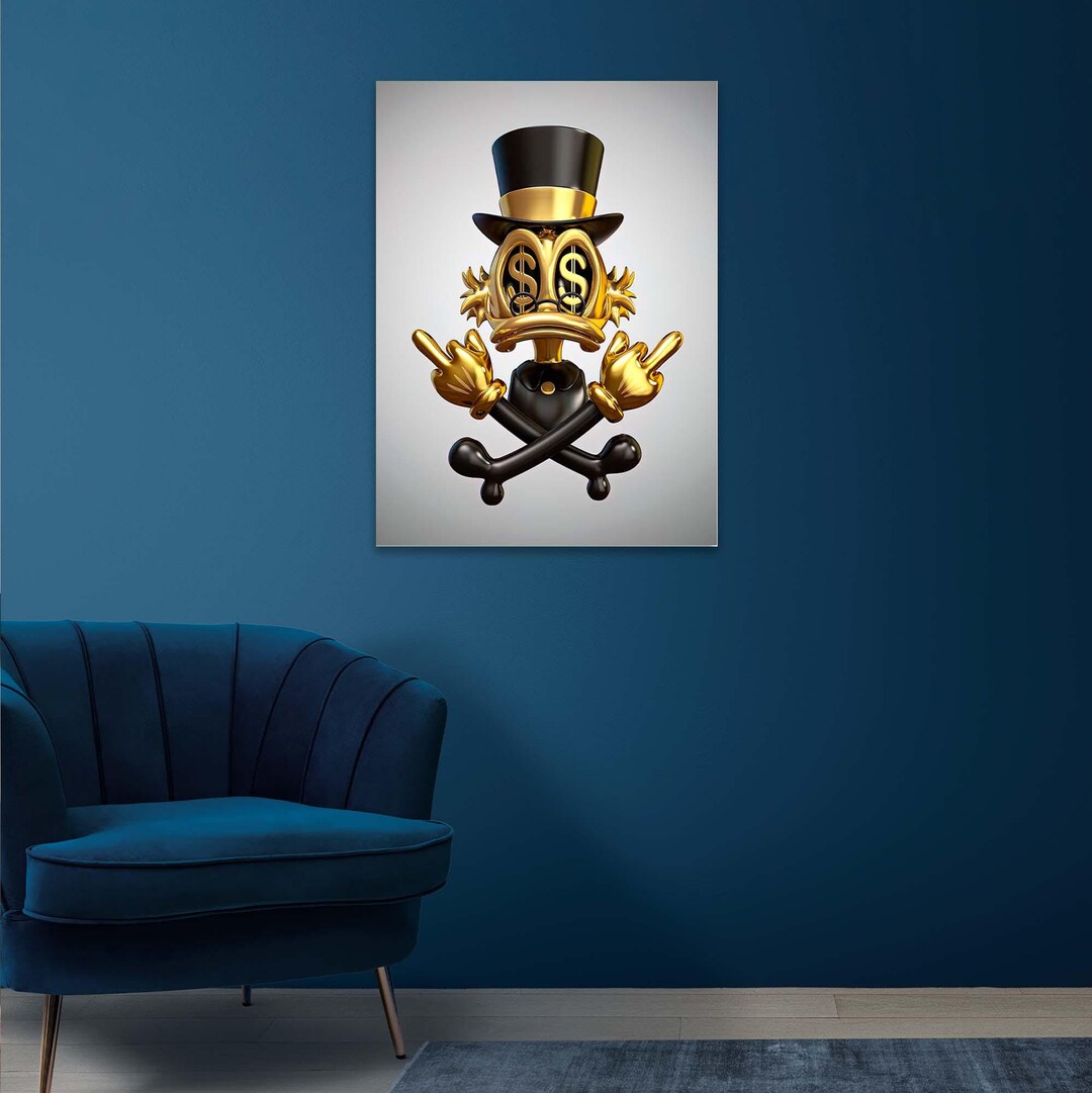 Mcduck Pop Art, Motivational Poster, Cartoon Duck Canvas, Duck Money ...