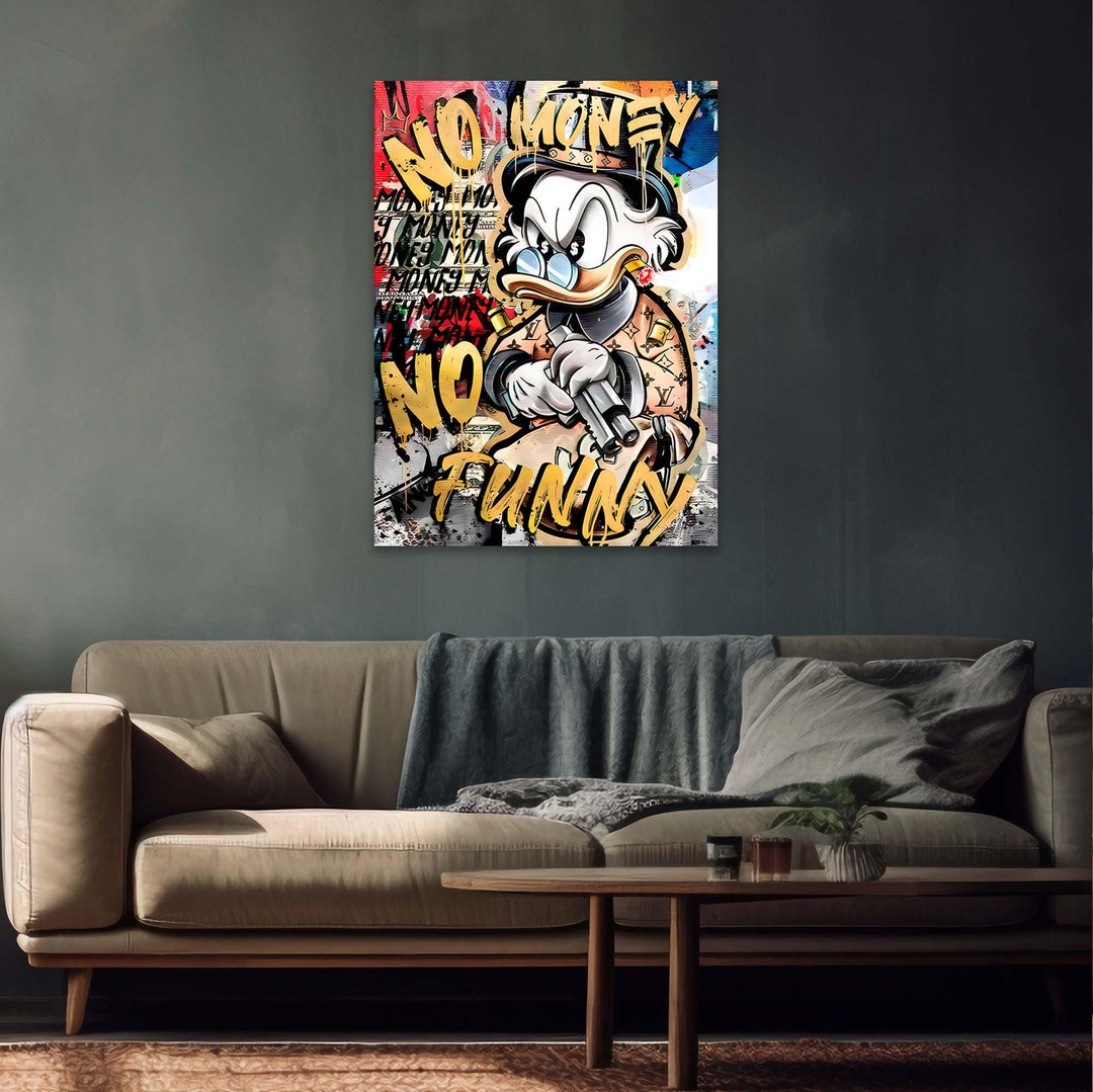 No Money No Funny Poster, Money Talks, Modern Pop Art, Abstract Decor ...