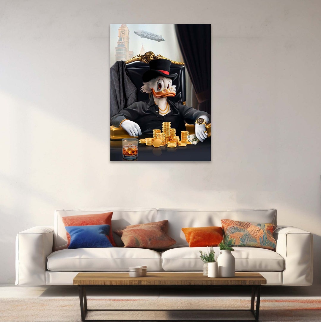 Luxury Art, Scrooge Mcduck Pop Art, Office Decor, Scrooge Mcduck, Alec ...
