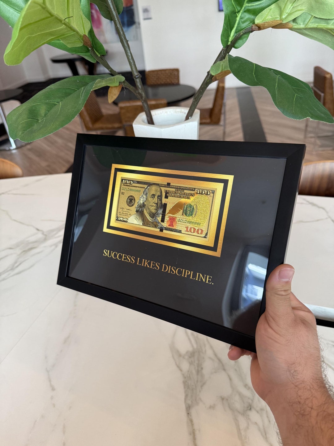 Framed Money Art, Custom Quote Frame, Cool Gift, Framed Money, Dollar ...