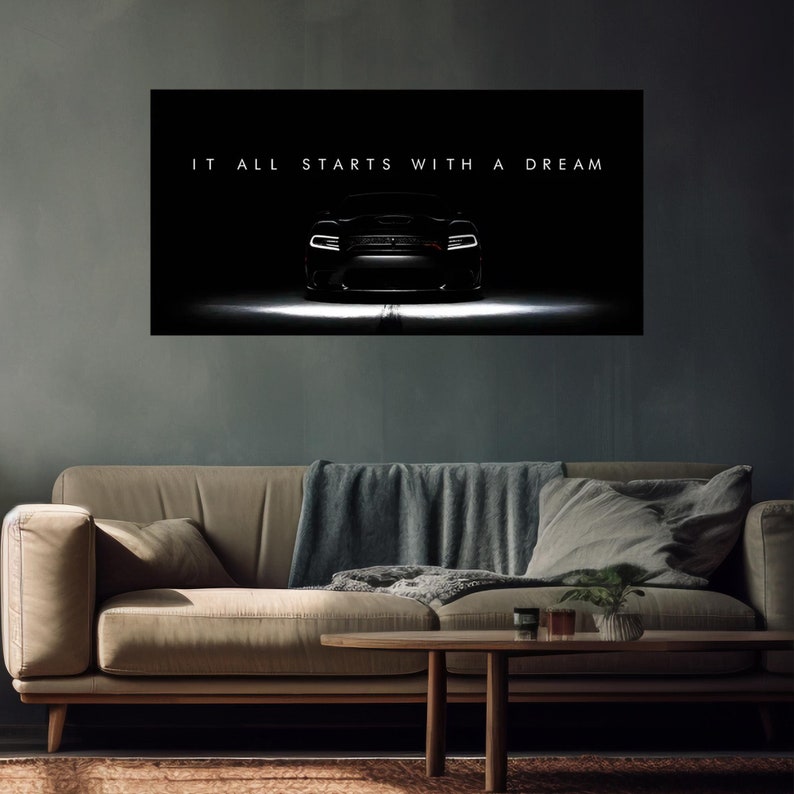 SRT Hellcat Car Poster: Luxury Supercar Art, Entrepreneur Decor - Etsy