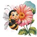 Cute Watercolor Bees Clipart, Flowers & Daisies Nursery Decor, Spring ...