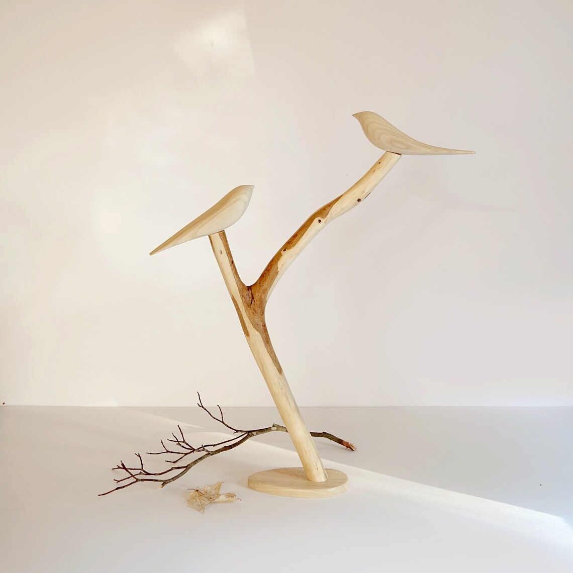 Carved Birds, Wooden Bird Sculpture, Wabi Sabi Wood, Japandi Decor ...