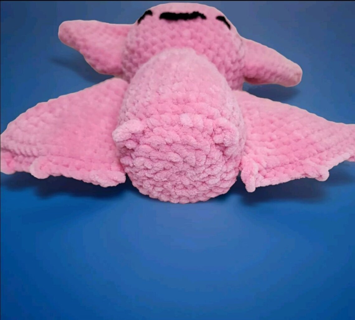 Large Happy Bat Stuffed Animal: Cute Crochet Halloween Plushie - Etsy