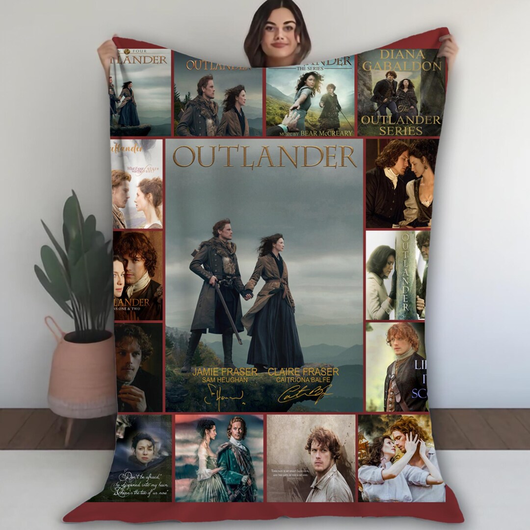 Outlander TV Series Vintage Fleece Blanket, Jamie Fraser Claire Fraser ...