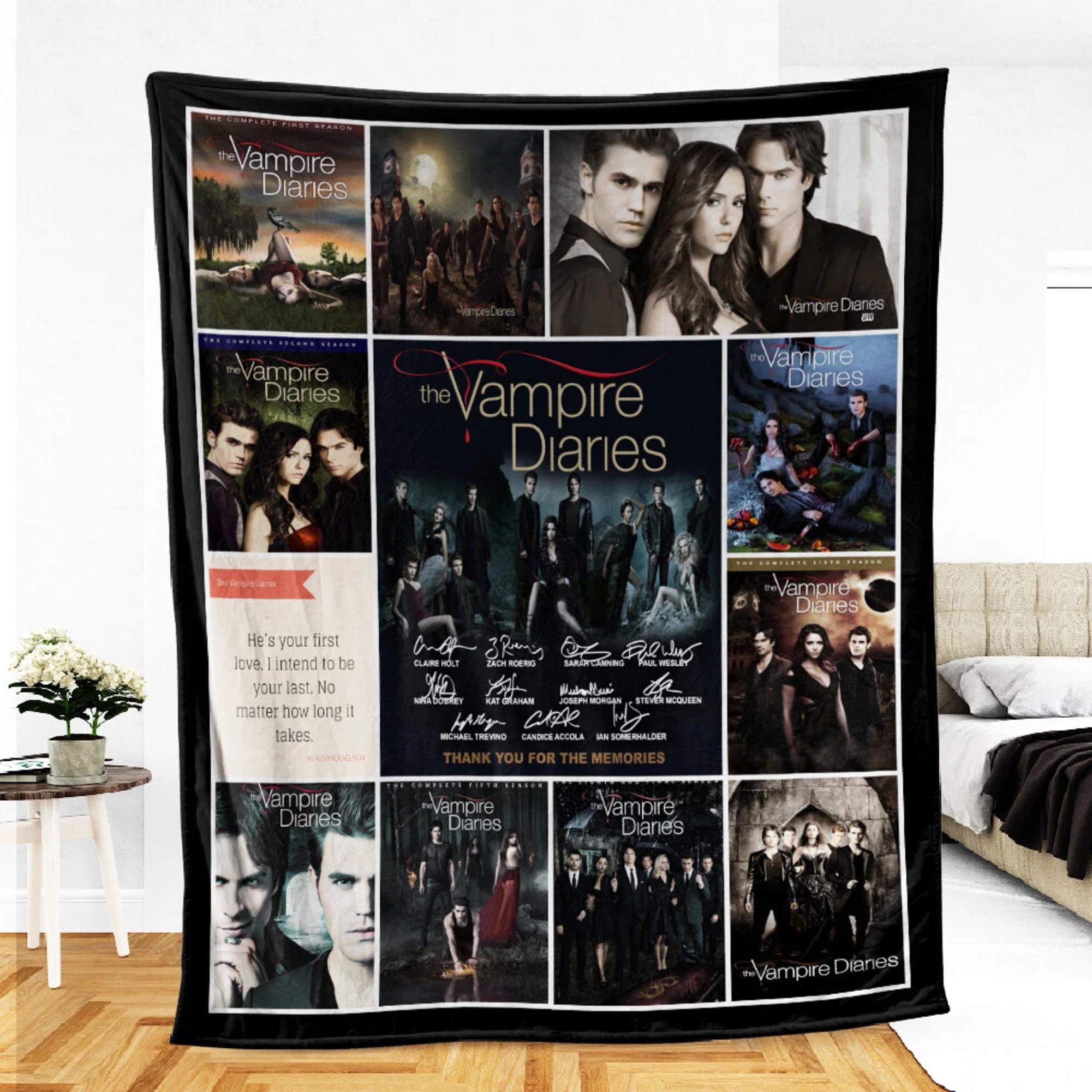 Vampire Movie Diaries Fleece Blanket, Vampire-diaries TV Series Thank ...