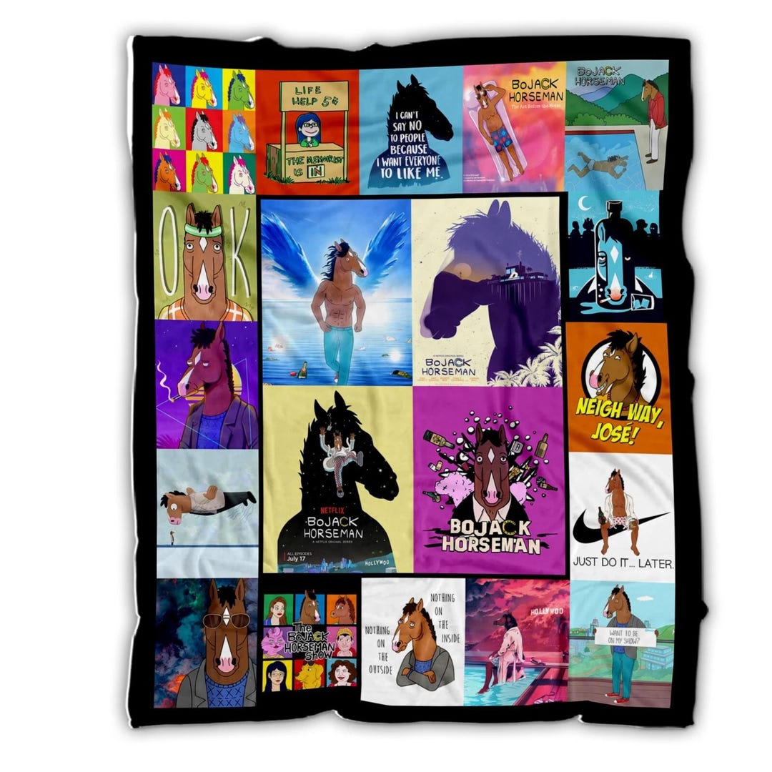Bojack Movie Horseman Cartoon Fleece Blanket, Bojack Animated TV Series ...