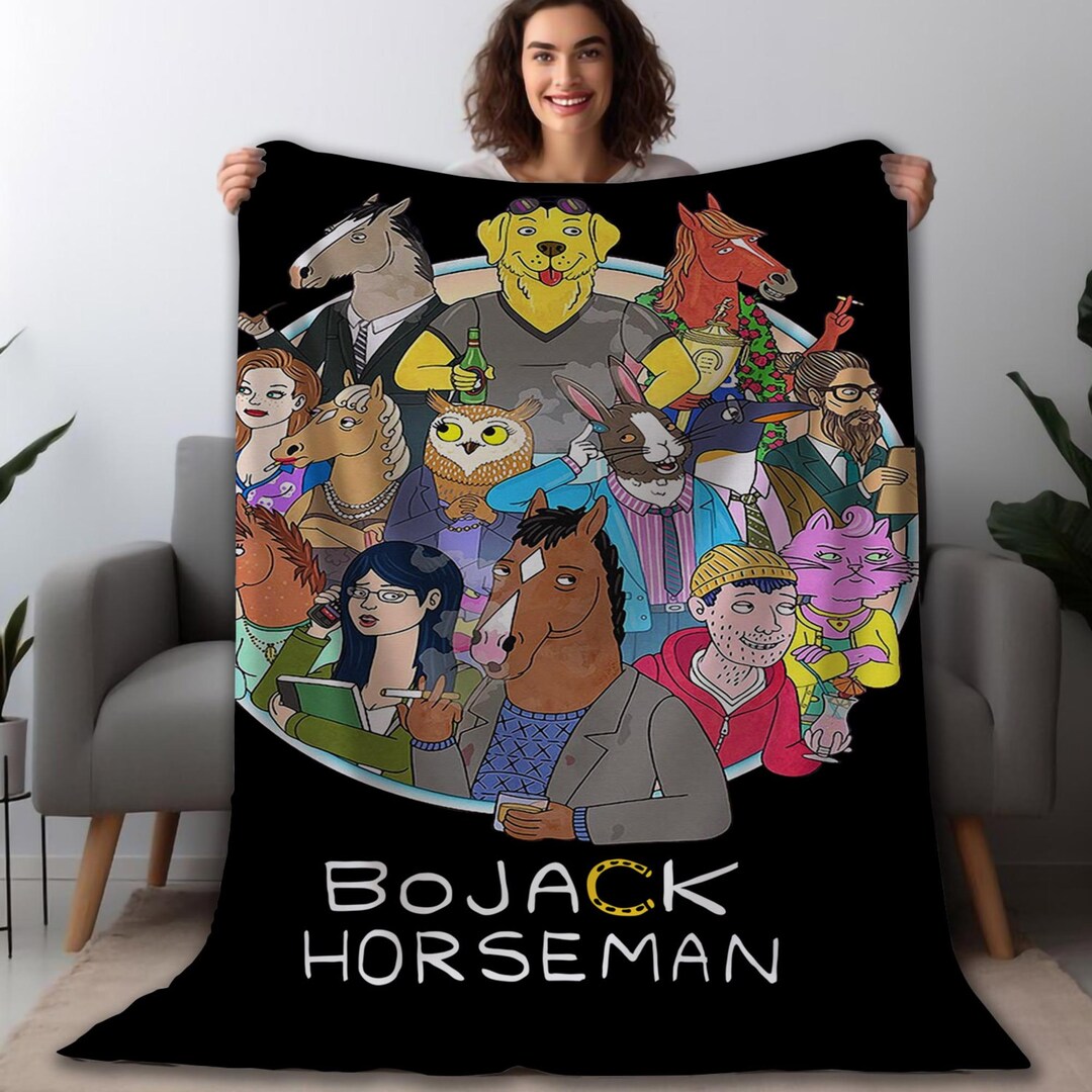 Bojack Movie Horseman Animated Series Fleece Blanket, Bojack Vintage ...