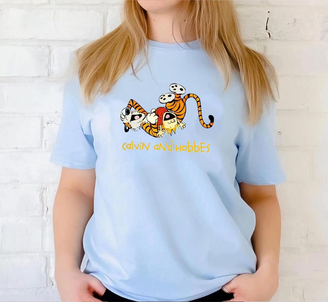 Calvin-hobbes Funny Smile Shirts, Cute Friends Comic Strip Vintage ...