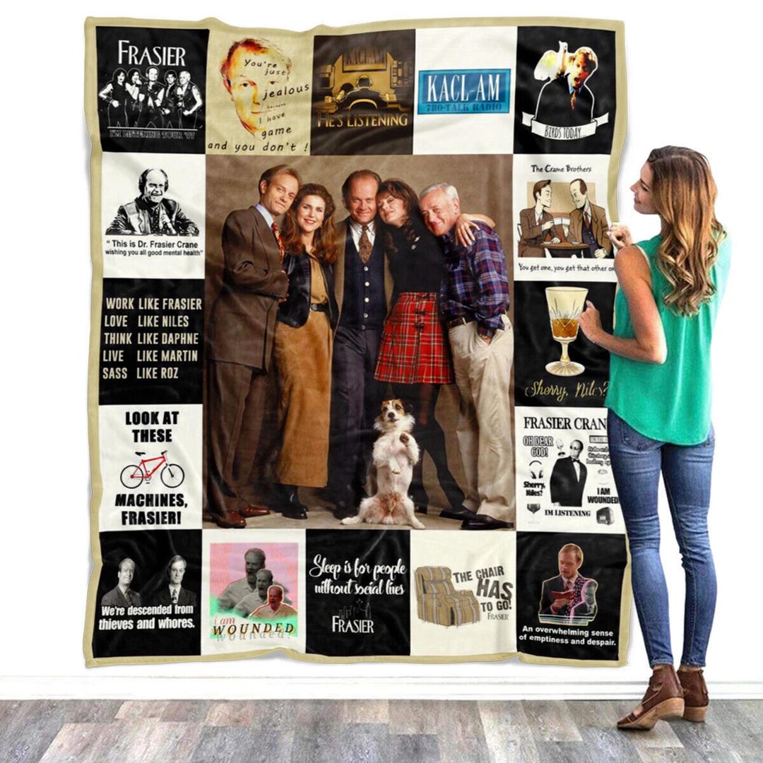 Frasier Fleece Blanket, Frasier Vintage TV Series Blanket, Frasier ...