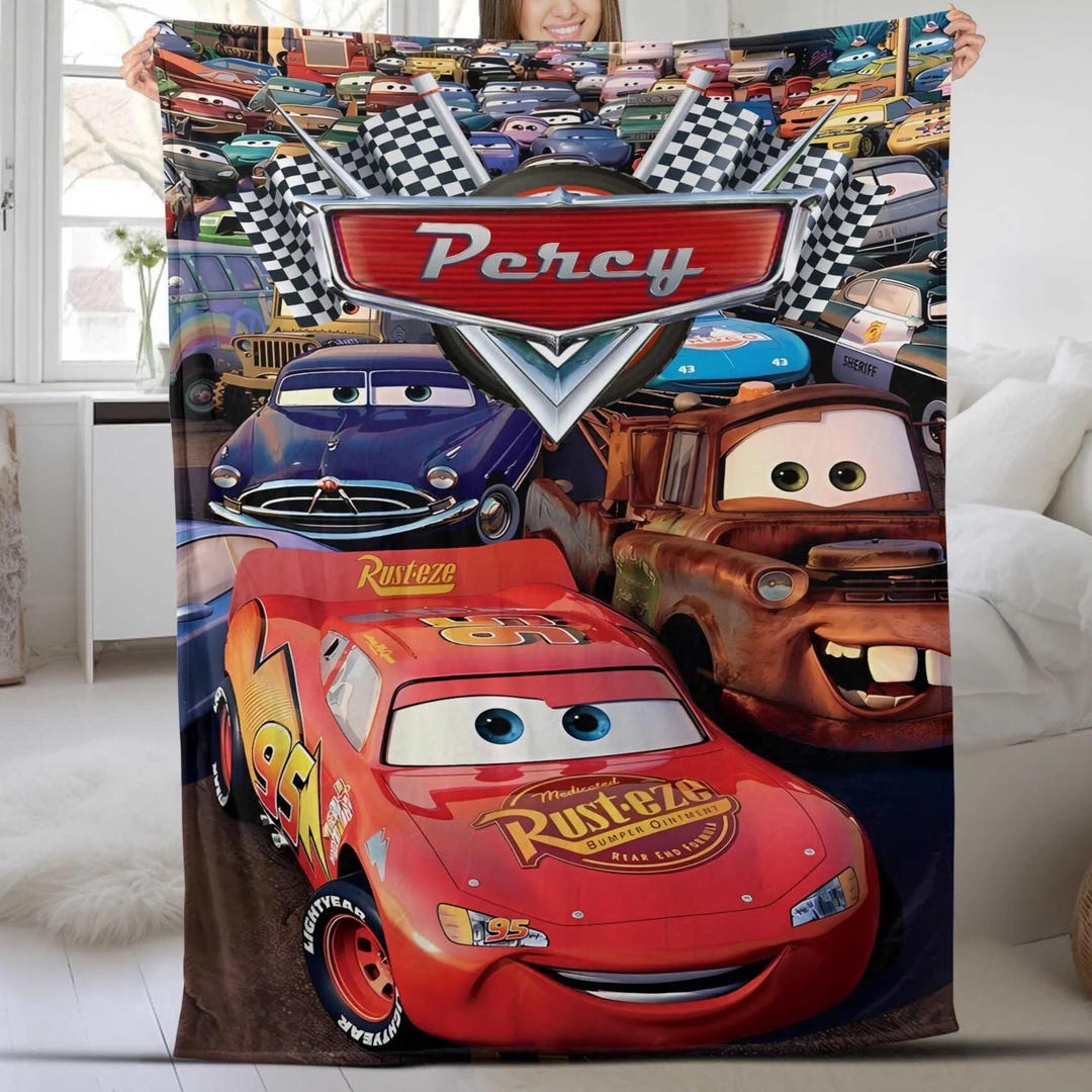 Custom Disneyland Cars Animated Fleece Blanket, Custom Cars Tow Mater ...